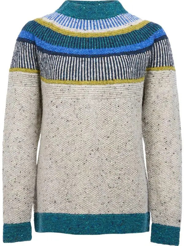 CELTIC & CO. Donegal Wool Sweater - Oatmeal Fleck / Icelandic