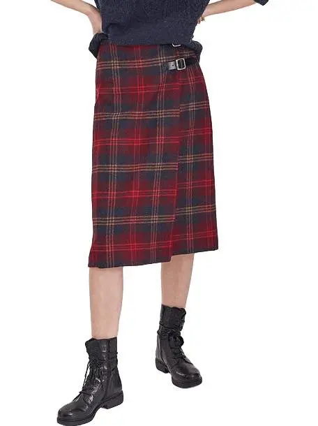 CELTIC & CO. Midi Kilt - Cairngorm Claret