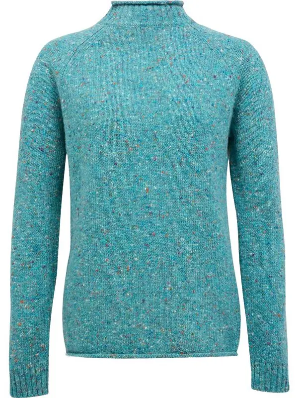 CELTIC & CO. Donegal Mock Neck Sweater - Sea Glass