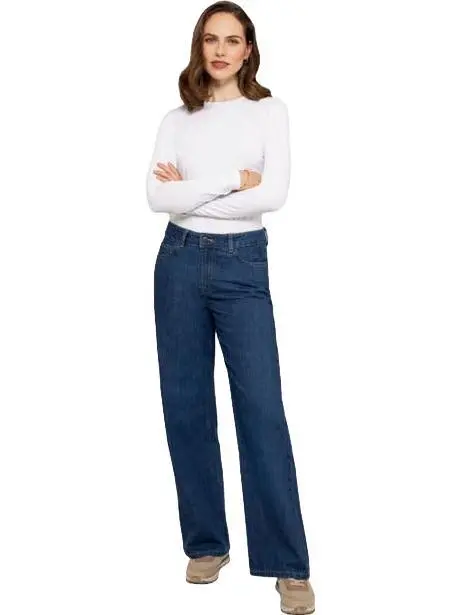 CELTIC & CO. Wide Leg Jean - Indigo Mid Wash