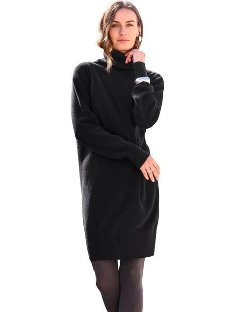 CELTIC & CO. Geelong Turtleneck Midi Dress - Black