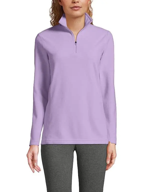 LANDS' END Anyweather Fleece Quarter-zip Pullover - Whisper Lilac