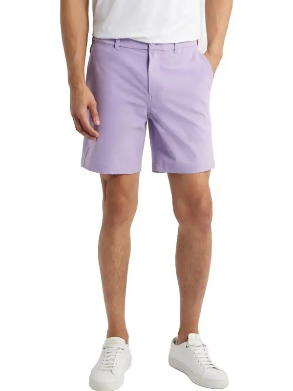 Mizzen+main Helmsman Flat Front Performance Golf Shorts - Lavender