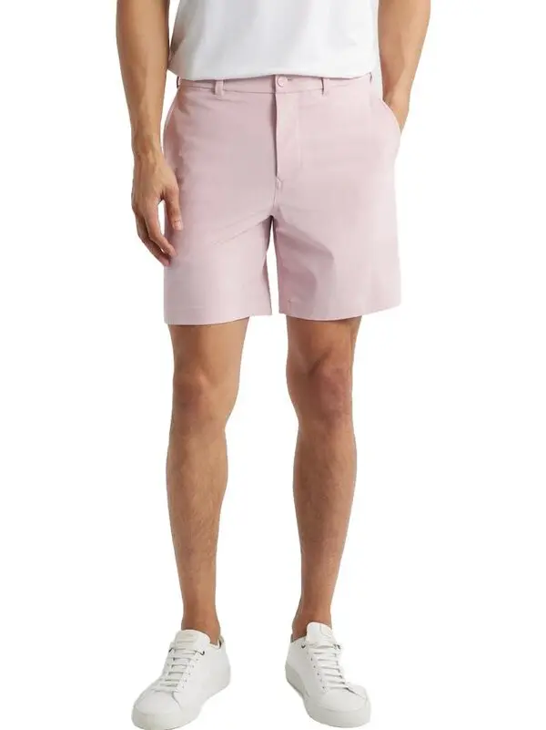 Mizzen+main Helmsman Flat Front Performance Golf Shorts - Rose