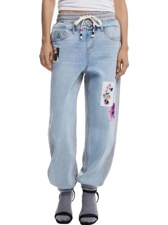 Desigual Minnie Mouse™ Jogger Jeans - Light Blue