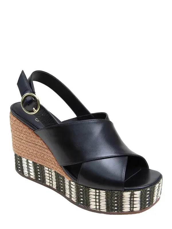 Linea Paolo Valery Wedge Sandal - Black