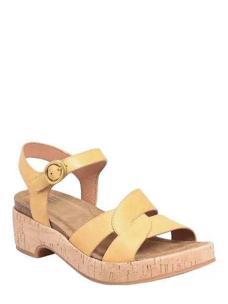SOFFT Capri Ankle Strap Platform Sandal - Sunshine Yellow