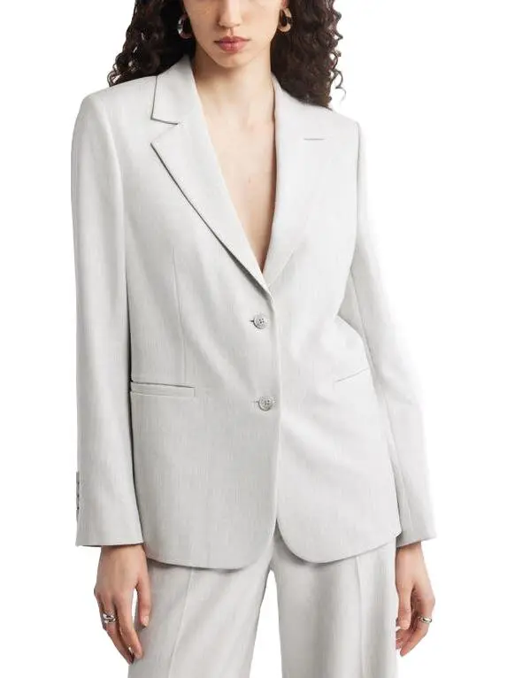 Nordstrom The Liv Boyfriend Blazer - Grey Light Heather