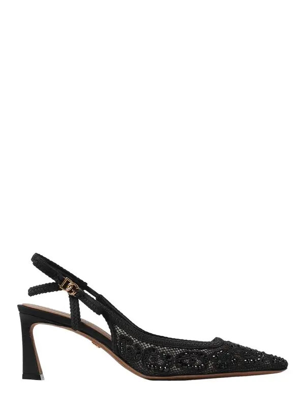 Dolce & Gabbana Pointed Toe Slingback Pumps - Black