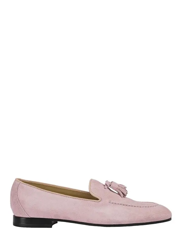 DOUCAL'S Suede Tassel Loafers - Pink