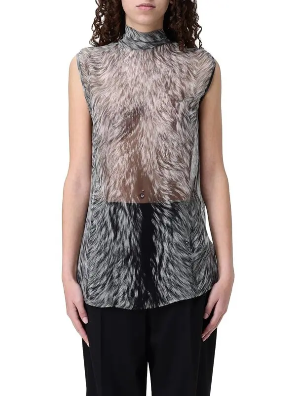 Dolce & Gabbana Sleeveless Print Top - Grey