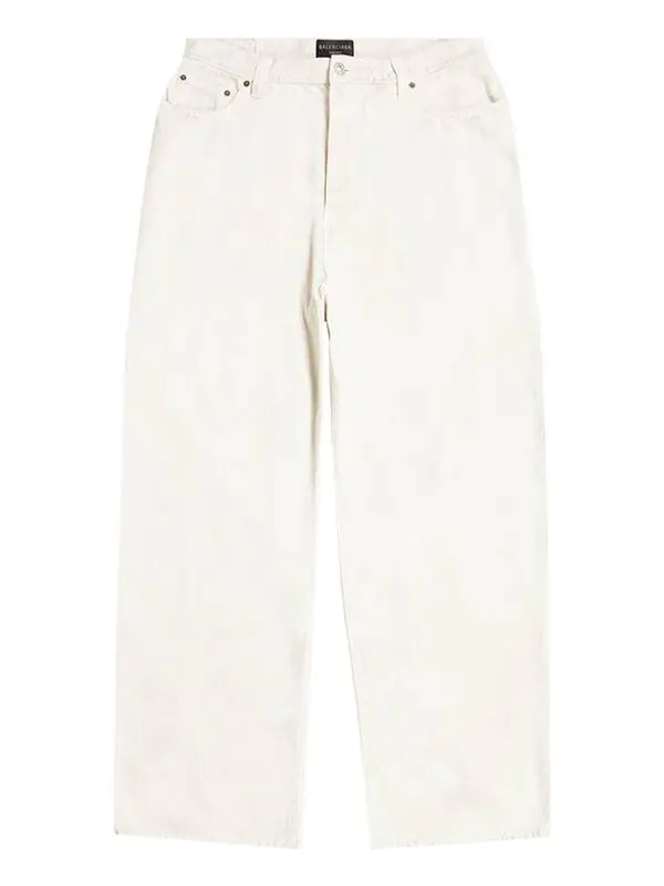 Balenciaga Large Baggy Jeans - Cream