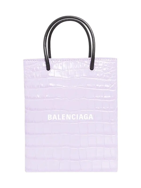 Balenciaga Shopping Phone Shoulder Bag 'lilac/white - Purple
