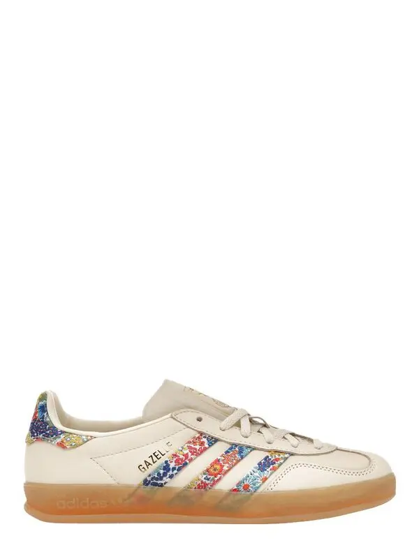 Adidas Gazelle Indoor Liberty London Sneakers - Off White/gold Metallic/gum