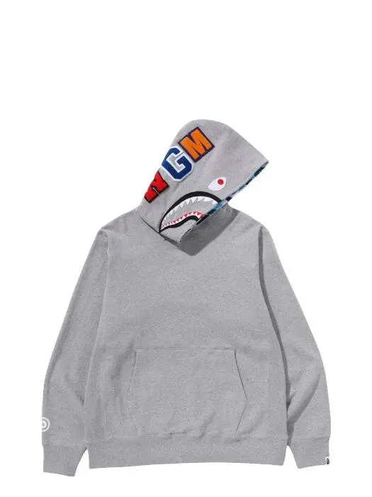 BAPE Abc Camo Shark Pullover Hoodie - Gray