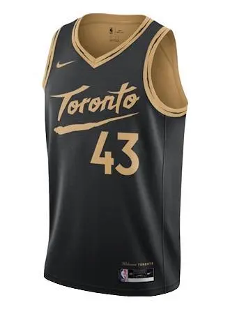 Nike Nba Toronto Raptors Pascal Siakam City Edition 2020 Swingman Jersey - Black/gold