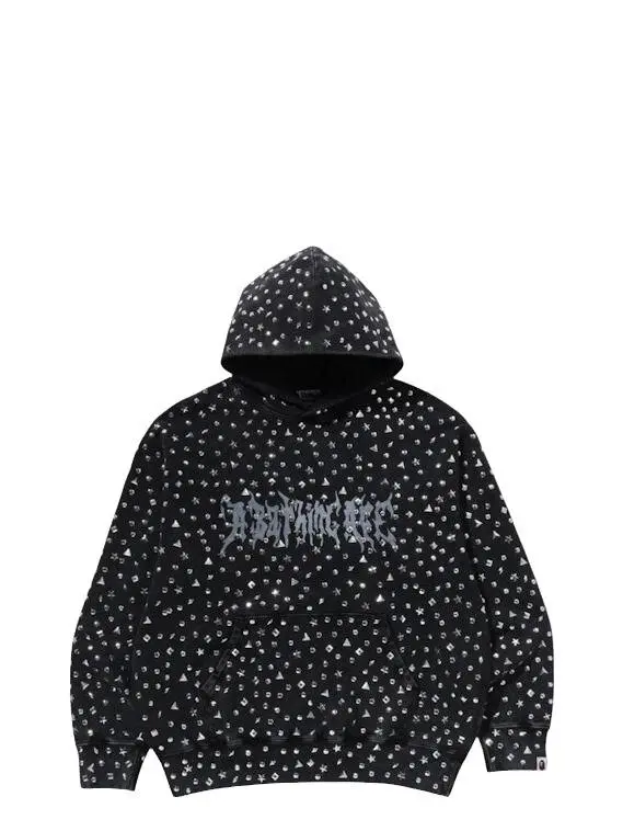 BAPE Studded Logo Hoodie - Black