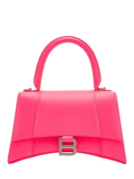 Balenciaga Hourglass Small Top Handle Bag - Acid Fuchsia