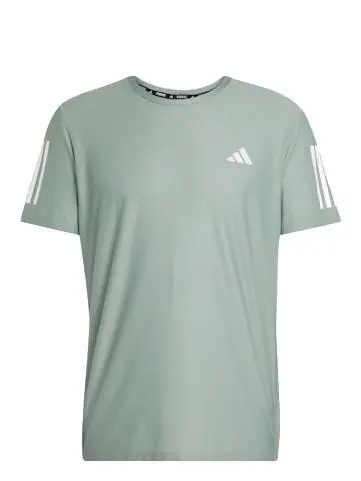 Adidas Own The Run Tee Shirt - Silver Green