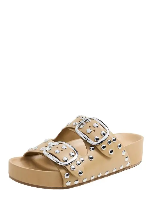 LOEFFLER RANDALL Jack Two Band Sandals - Khaki/silver