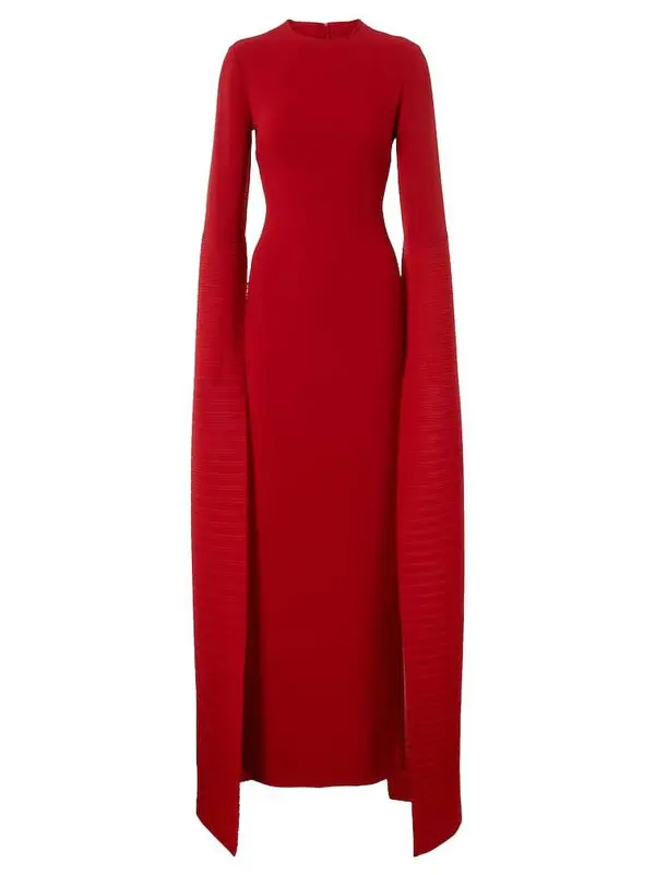 Solace London Naomi Crêpe Gown - Red