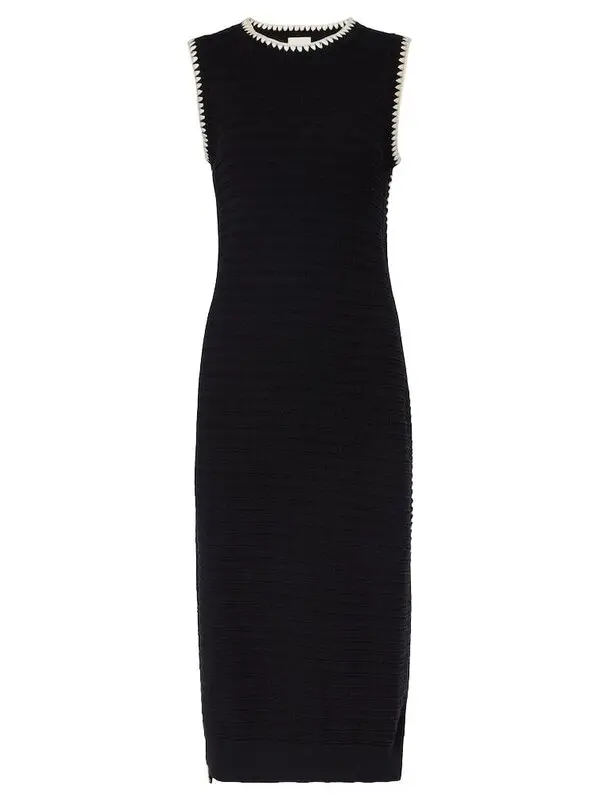 Varley Dwight Cotton Midi Dress - Black