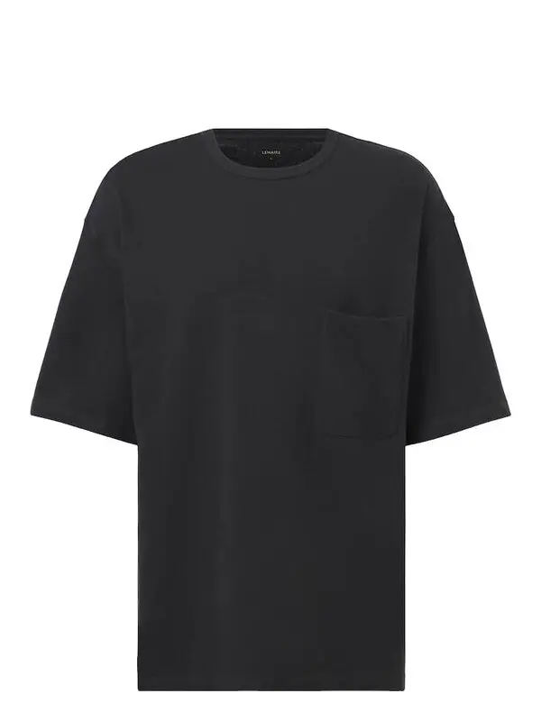 LEMAIRE Cotton And Linen Jersey T-shirt - Black