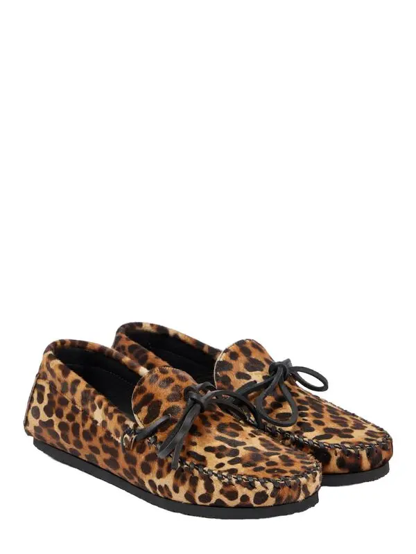 Isabel Marant Fitza Leopard-print Loafers - Brown