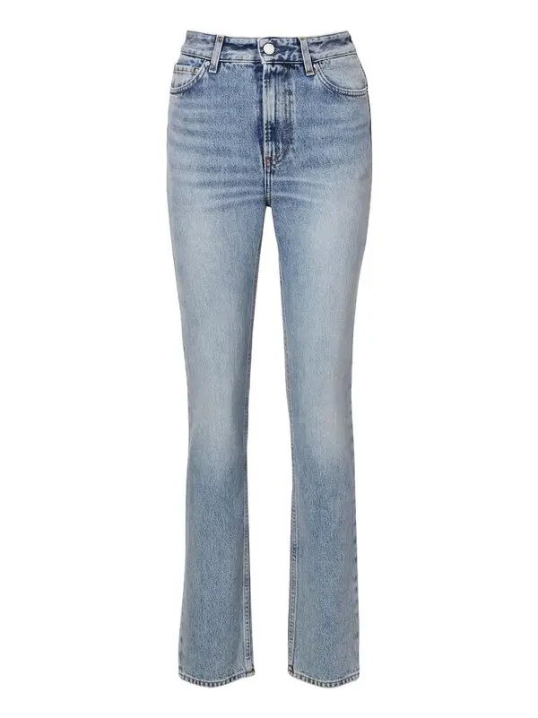 TOTEME High-rise Slim Jeans In Rinsed - Blue