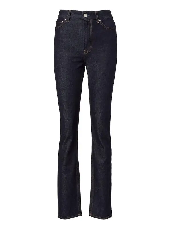 TOTEME High-rise Slim Jeans In Rinsed - Blue