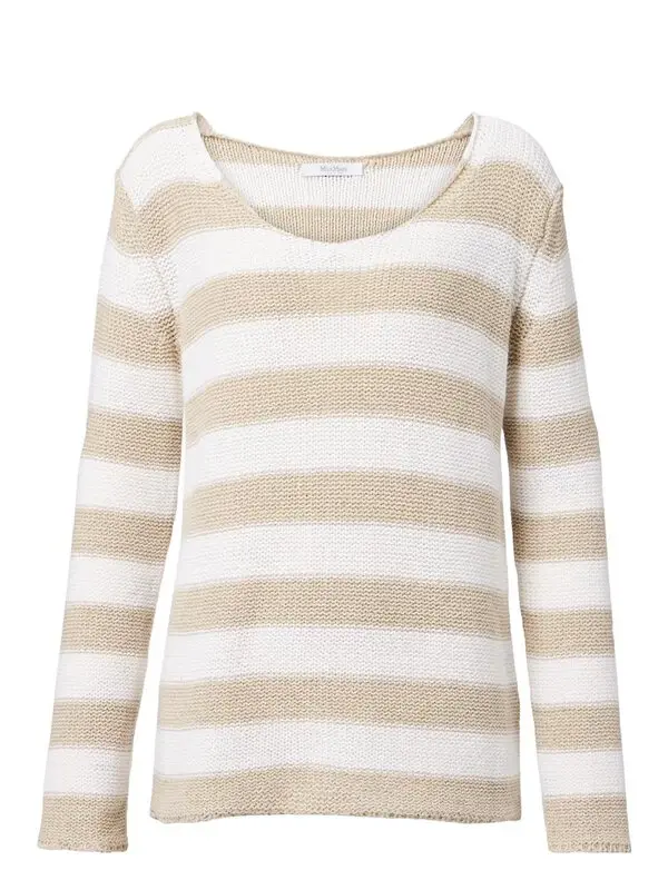 Max Mara Palazzi Striped Sweater - Beige