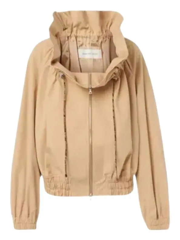 Dries Van Noten Cotton Poplin Bomber Jacket - Beige
