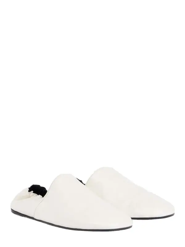 Khaite Banks Leather Slip-on Shoes - White