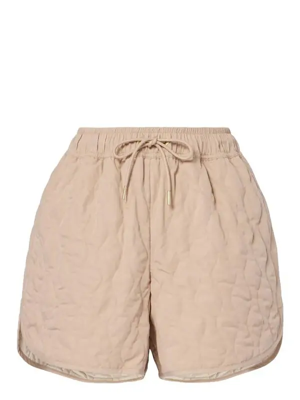 Varley Catrine Quilted Twill Shorts - Beige