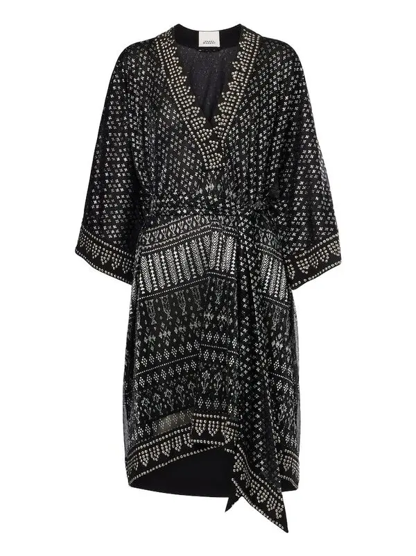 Isabel Marant Nawel Embellished Lamé Minidress - Black