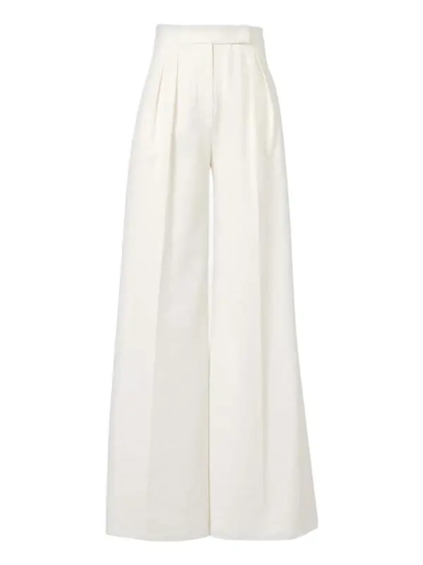 Max Mara Chenzia High-rise Wide-leg Pants - White