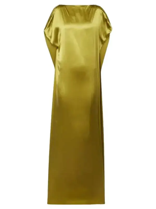 Dries Van Noten Silk-blend Satin Gown - Green