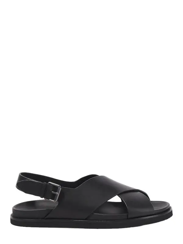 Polo Ralph Lauren Zane Leather Slingback Sandals - Black