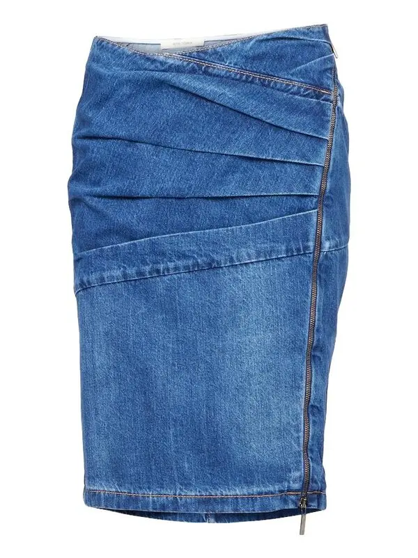 NENSI DOJAKA Denim Midi Skirt - Blue
