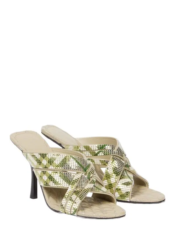 Burberry Cabana 90 Check Mules - Multicoloured
