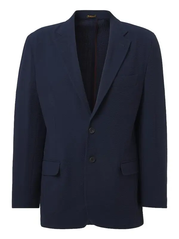 Rubinacci Striped Single-breasted Wool Blazer - Blue