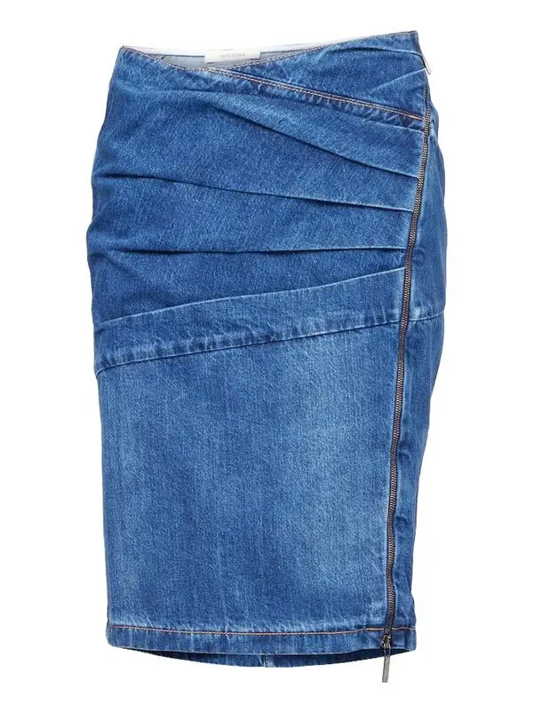 NENSI DOJAKA Denim Midi Skirt - Blue