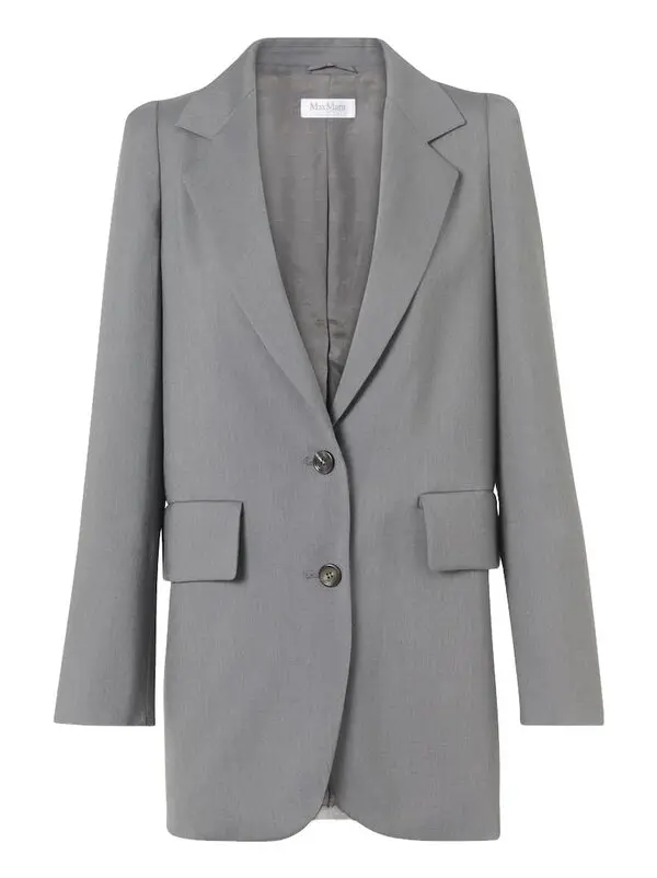 Max Mara Ebridi Wool, Mohair, And Silk Blazer - Grey