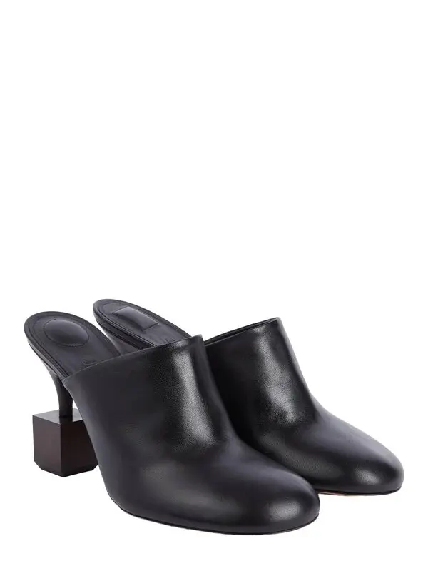 Jacquemus Bisou 90 Leather Mules - Black