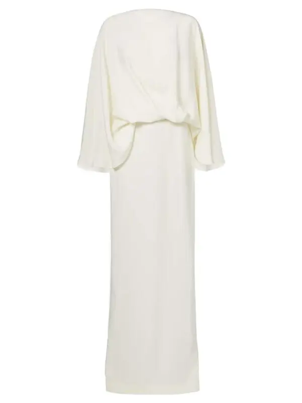 TALLER MARMO Maddalena Draped Gown - White