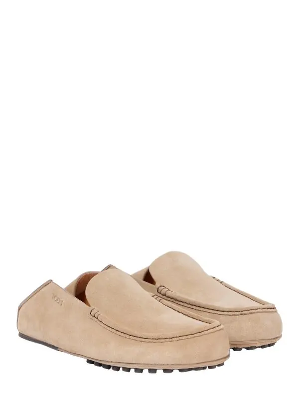 TOD'S Suede Slippers - Beige