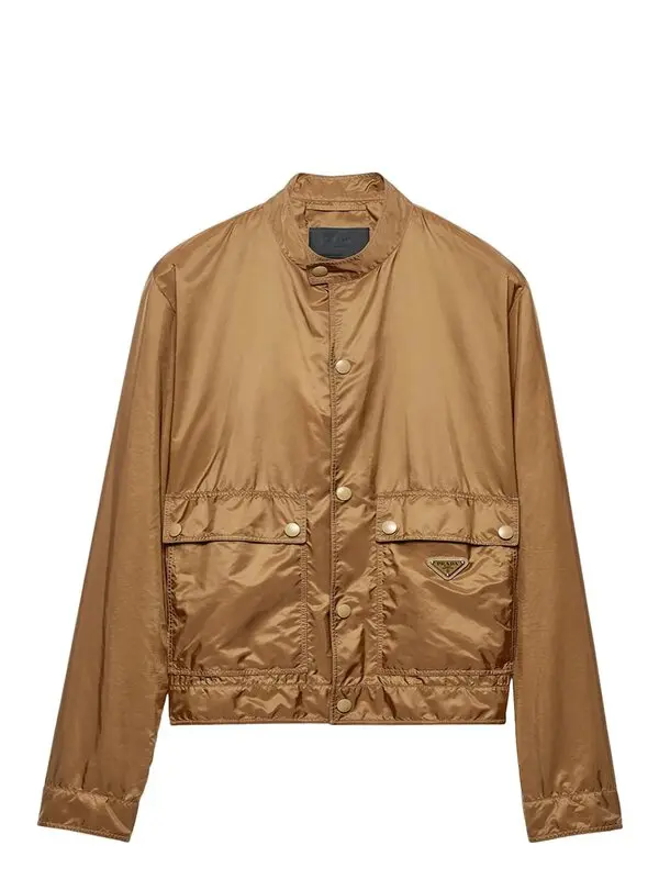 Prada Re-nylon Snap-front Jacket - Cannella