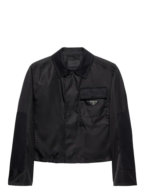 Prada Cropped Re-nylon Jacket - Nero