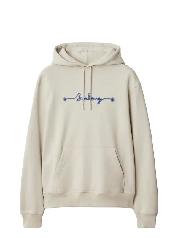 Burberry Knot Logo Cotton Hoodie - Sail