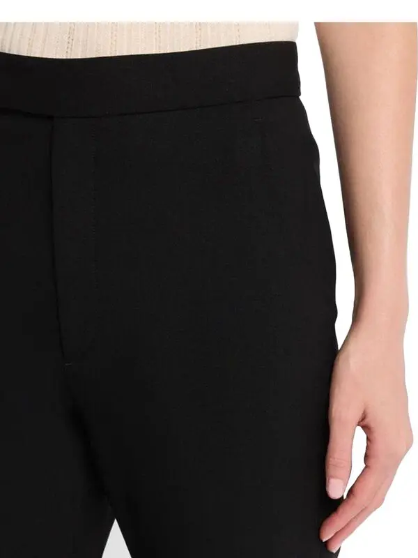 Maria Mcmanus High-rise Straight-leg Crop Trousers - Black